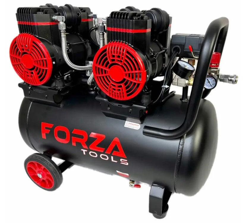 FORZA OIL FREE AIR COMPRESSOR 2 X1450W 50LT OIL FREE - Stafford Welding